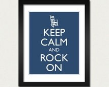 Popular items for keep calm and rock on Etsy