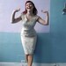 Vtg 40s 50s Wiggle Dress / Hourglass Bombshell / Mad Men