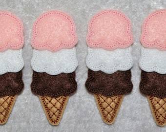 Items similar to Patriotic - Red, White, & Blue TRIPLE DIPPER Ice Cream ...