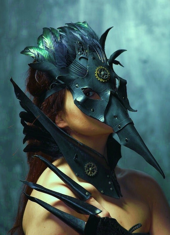 steampunk crow mask