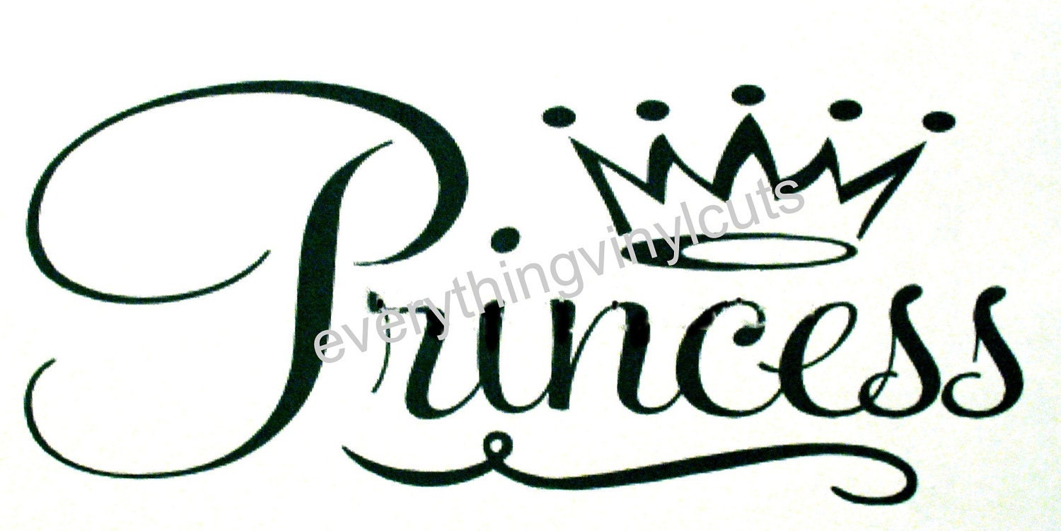 Vinyl Word Art Princess 12x6 by everythingvinylcuts on Etsy