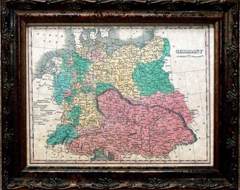 Anglo-Saxon Heptarchy Map of Britain Map Print of a by apageintime