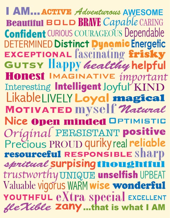 Items Similar To Positive Attributes Poster On Etsy
