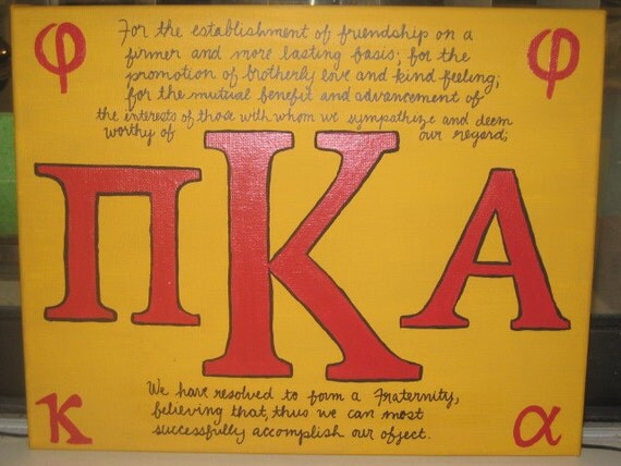 Pi Kappa Alpha Fraternity Pike acrylic painting 11 x 14 by jlcART
