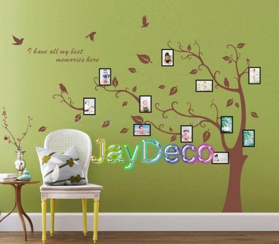 Vinyl Tree Wall Decals Tree Wall Stickers Memories by JayDeco