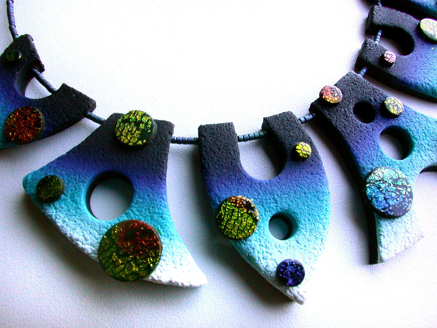 Otherworldly Polymer Clay Necklace