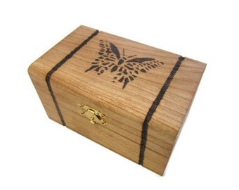 Wood burned box | Etsy