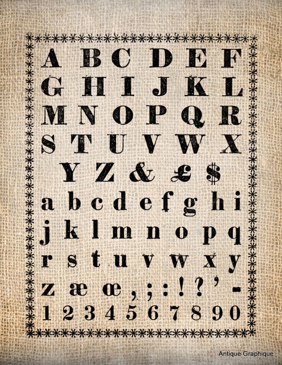 Antique Colonial Sampler Alphabet School by AntiqueGraphique