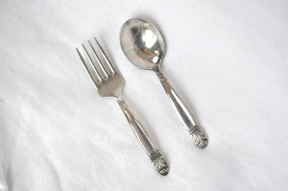 Holmes & Edwards Danish Princess Baby Spoon and Fork