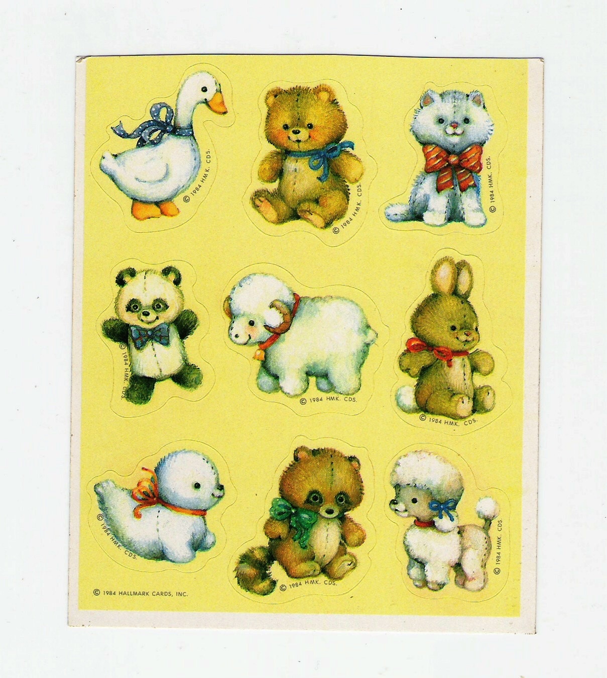 1984 Hallmark Sticker Sheet Paper Ephemera Vintage Stickers 1984 Hallmark Sticker Sheet Paper Ephemera Vintage Stickers