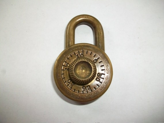 Vintage Combination Lock Junkunc Bros. Pat Date Oct 29 1912