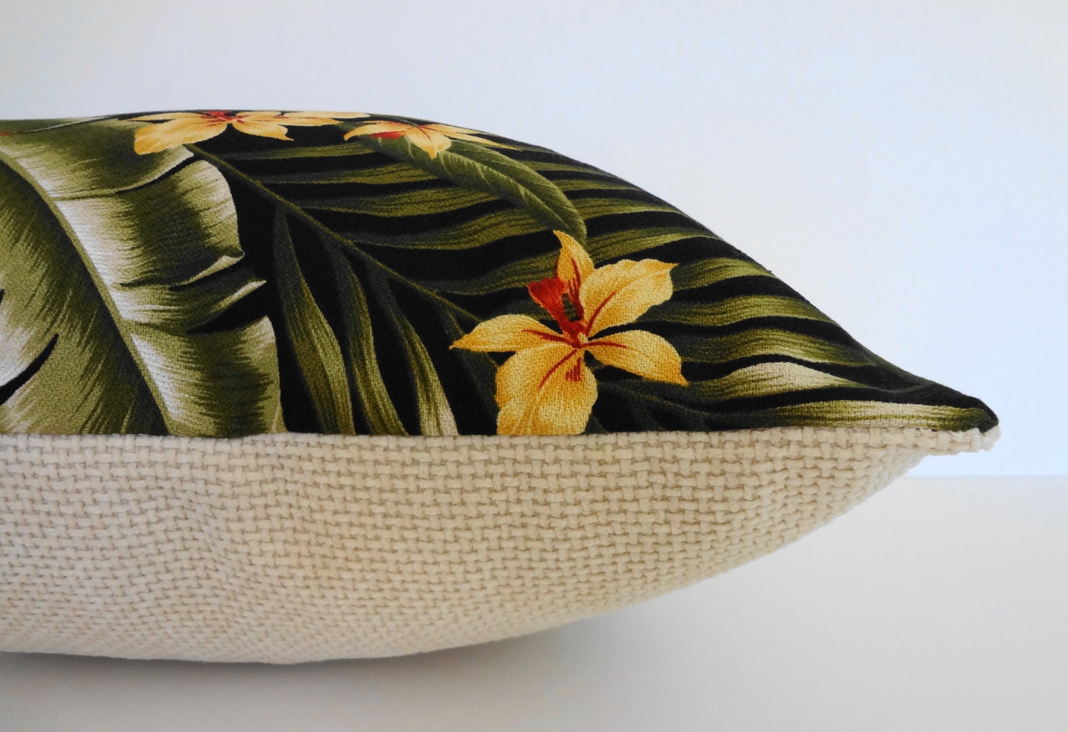 Tropical Print Throw Pillow Birds of Paradise Decorative