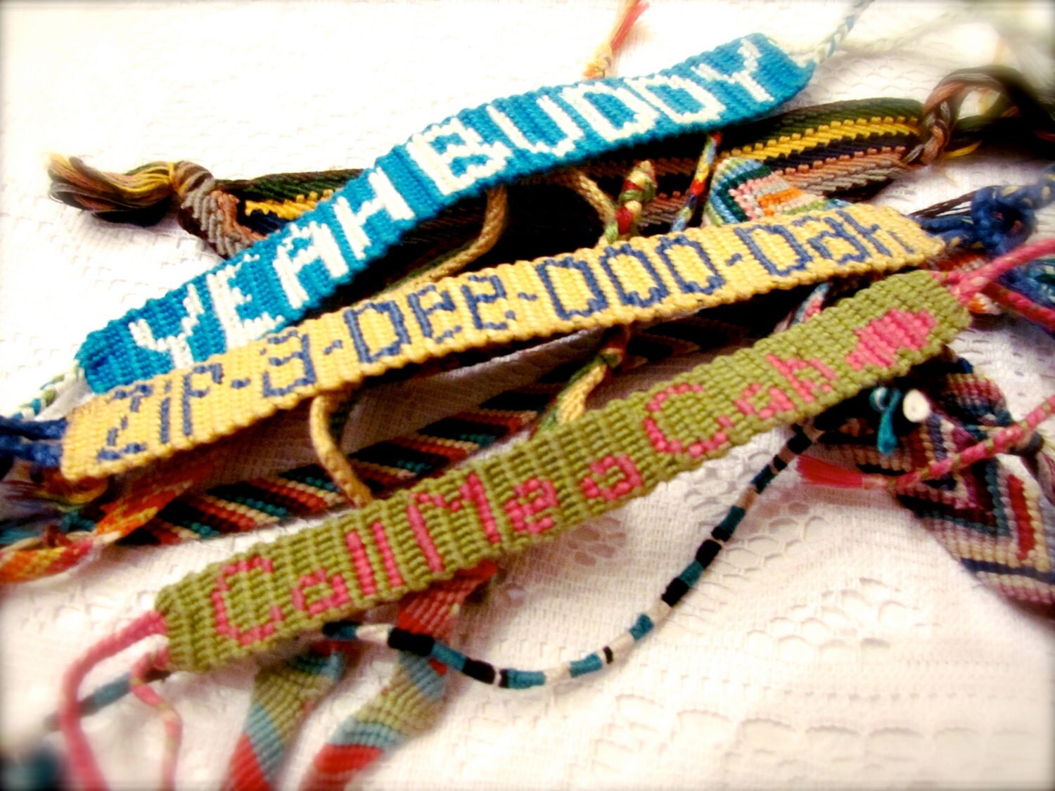 Knotted Friendship Bracelet Letters Word Name Phrase Team