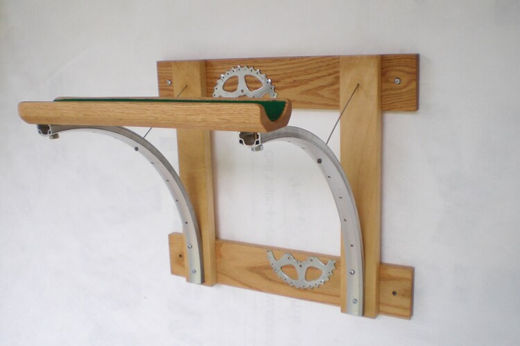 Bicycle Rack Reclaimed Wood and Recycled by Winterwomandesigns