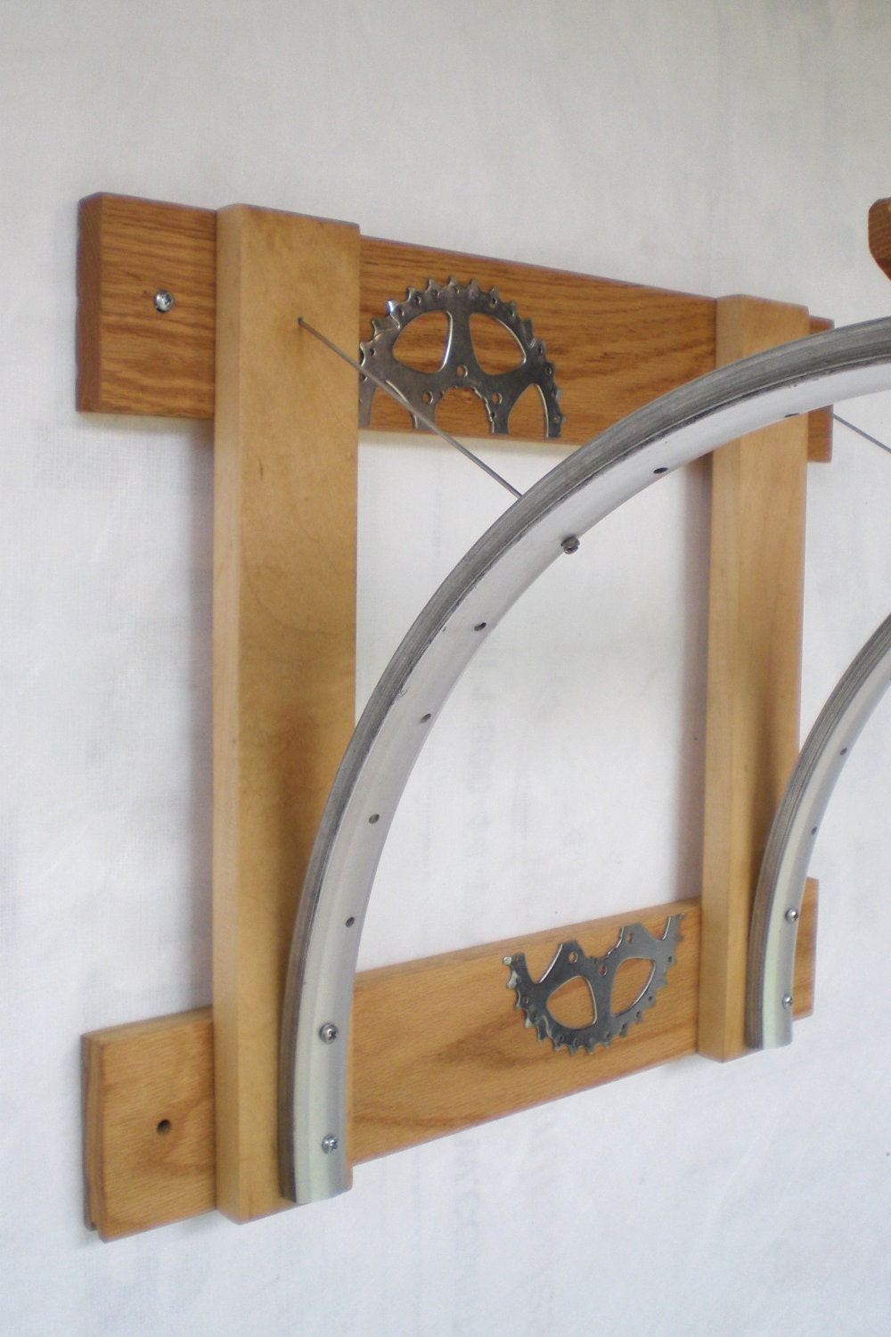 Bicycle Rack Reclaimed Wood and Recycled by Winterwomandesigns