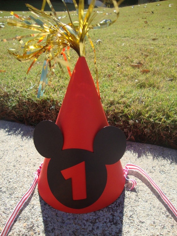 Items similar to Mickey Mouse birthday hat on Etsy