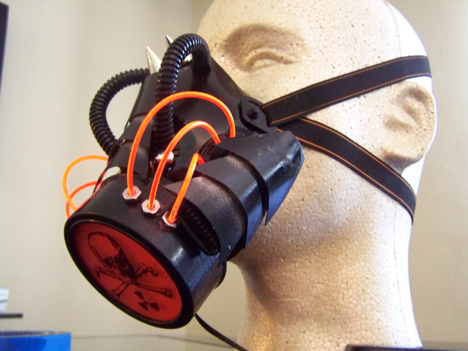 cyber gas mask respirator rave gothic EBM by Twohornsunited