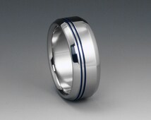 Popular items for thin blue line ring on Etsy