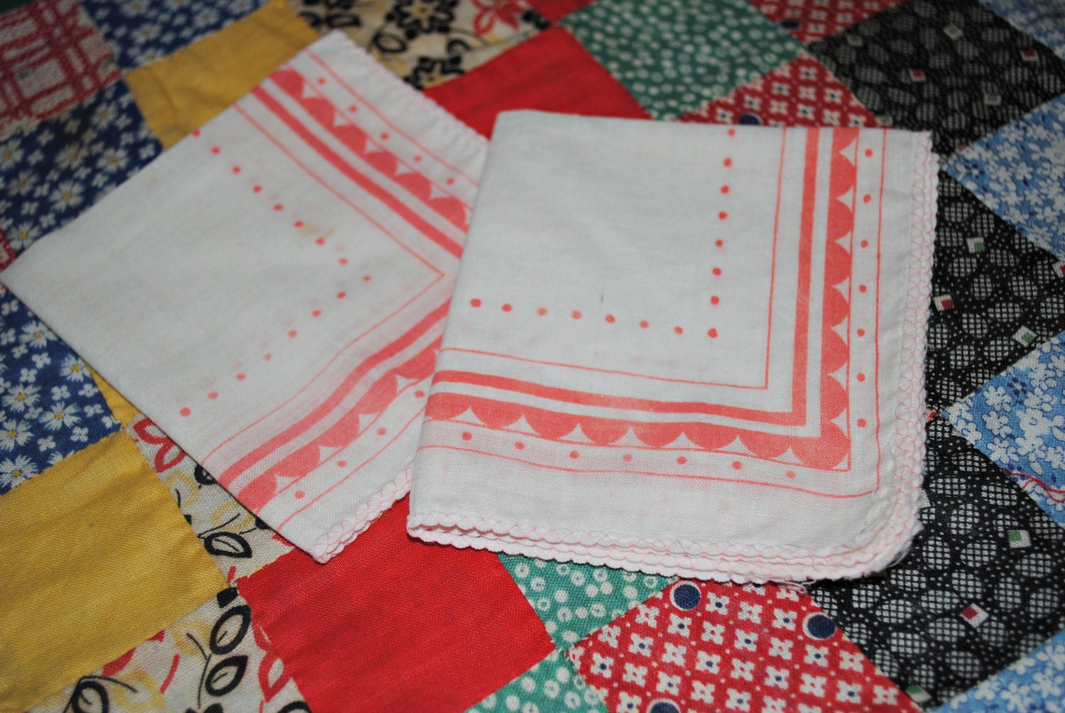 Pair of Vintage Handkerchiefs