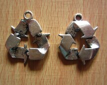 Popular items for recycle symbol charm on Etsy