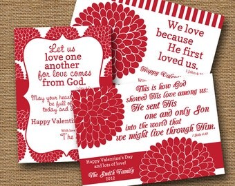 Items similar to CHRISTian Valentine's Day Card Classroom Turtle (3 x 4 ...