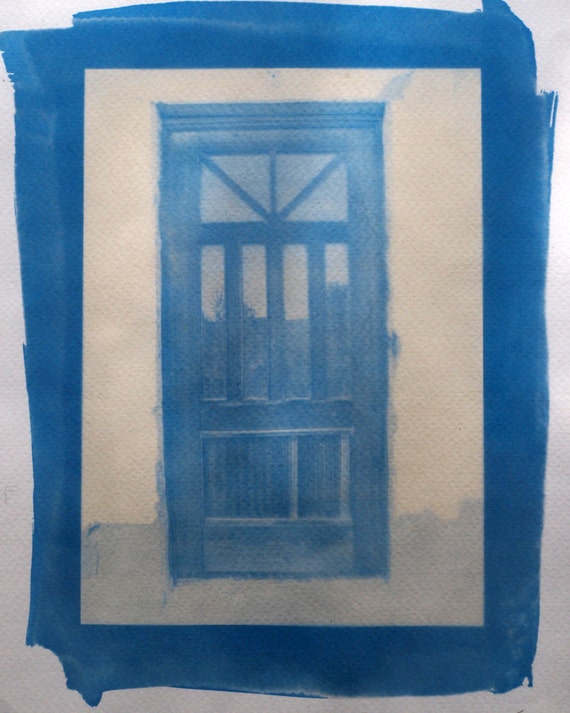 Items similar to Doorway Cyanotype Original Print- Framed on Etsy