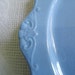 Vintage Harker White Rose Carv-Kraft Cameo Ware Blue Virginia
