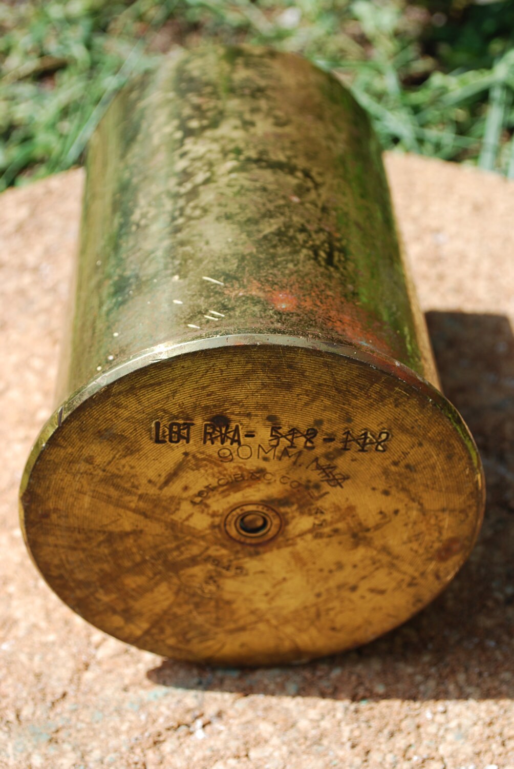 WW2 Ship Artillery 90mm Shell dated 1945 BRASS