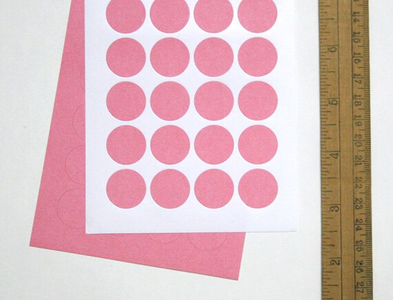 Small Pink Circle Stickers Pink Round Stickers Size 3/4