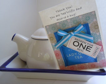 Friendship Lemon tea Greeting Card w/ Lemon and by lindaoakes