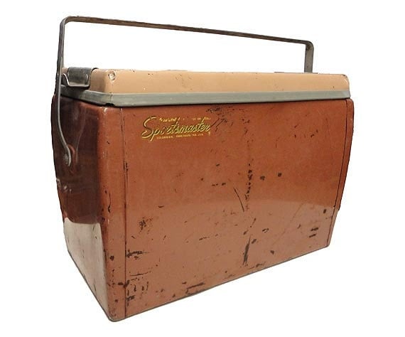 Vintage Metal Cooler Vintage Ice Chest Sportsmaster