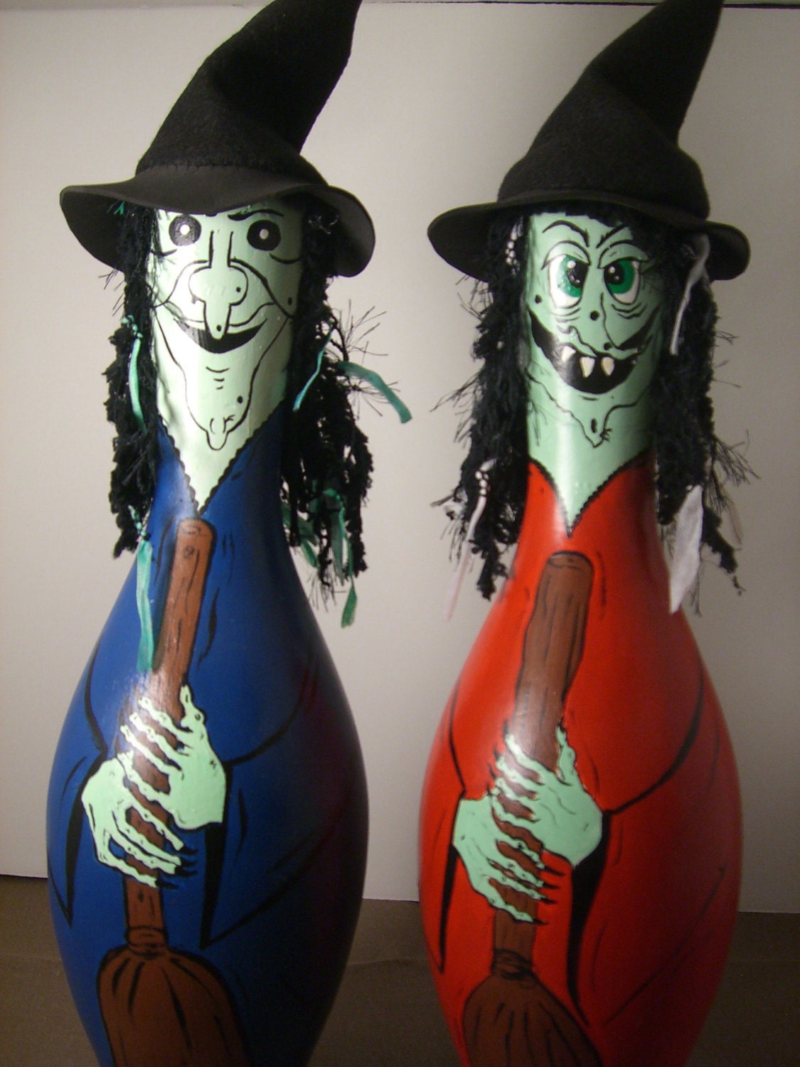 Bowling Pin Halloween Witch by erwindoodads on Etsy
