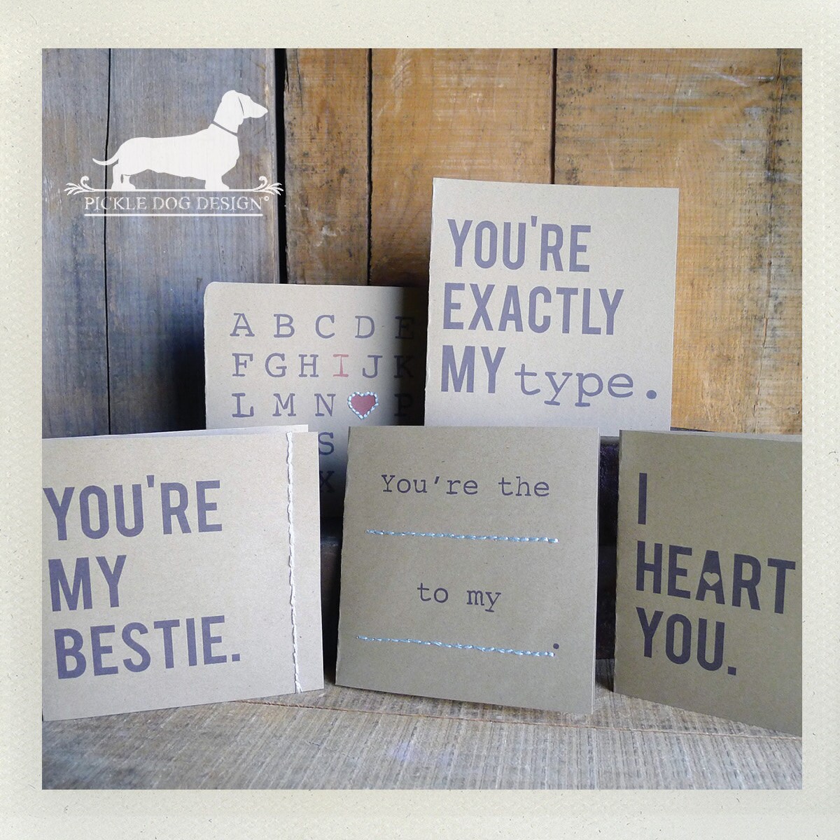 Items similar to You're My Bestie. Hand Embroidered Note Cards (Set of ...