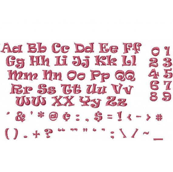 Instant Download Embroidery Fonts Fill Font Designs