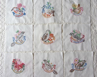 Popular items for embroidered quilt on Etsy