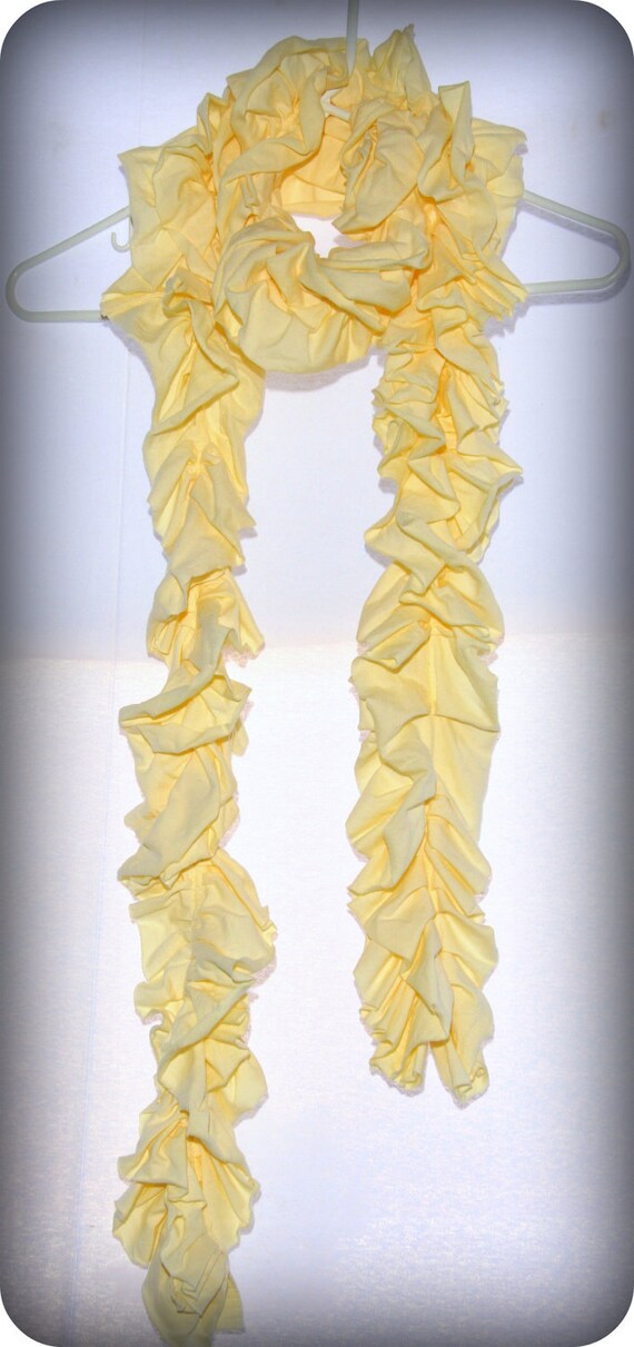 Ruffle T-Shirt Scarf in Yellow by LesBellesC on Etsy