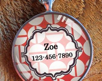 Pet iD tag one inch round CAT ID small breed by CaliforniaKitties