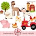 Farm Barnyard Kids Digital Clipart Set for-Personal and