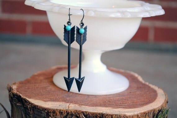 bronze and turquoise arrows by swallowsheart on Etsy