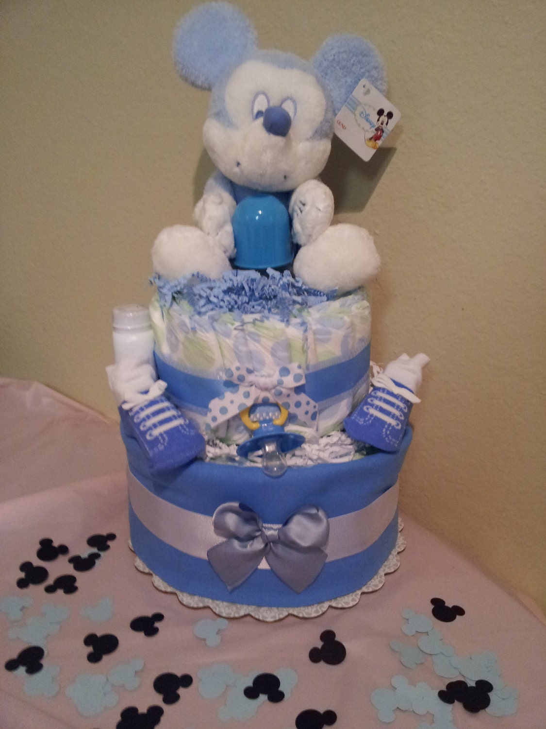 Mickey Mouse Diaper Cake Great For Baby Shower Centerpiece Mickey Mouse Diaper Cake Great For Baby Shower Centerpiece