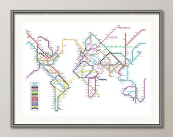 Paint Splashes Map of the World Map Art Print 168 by artPause