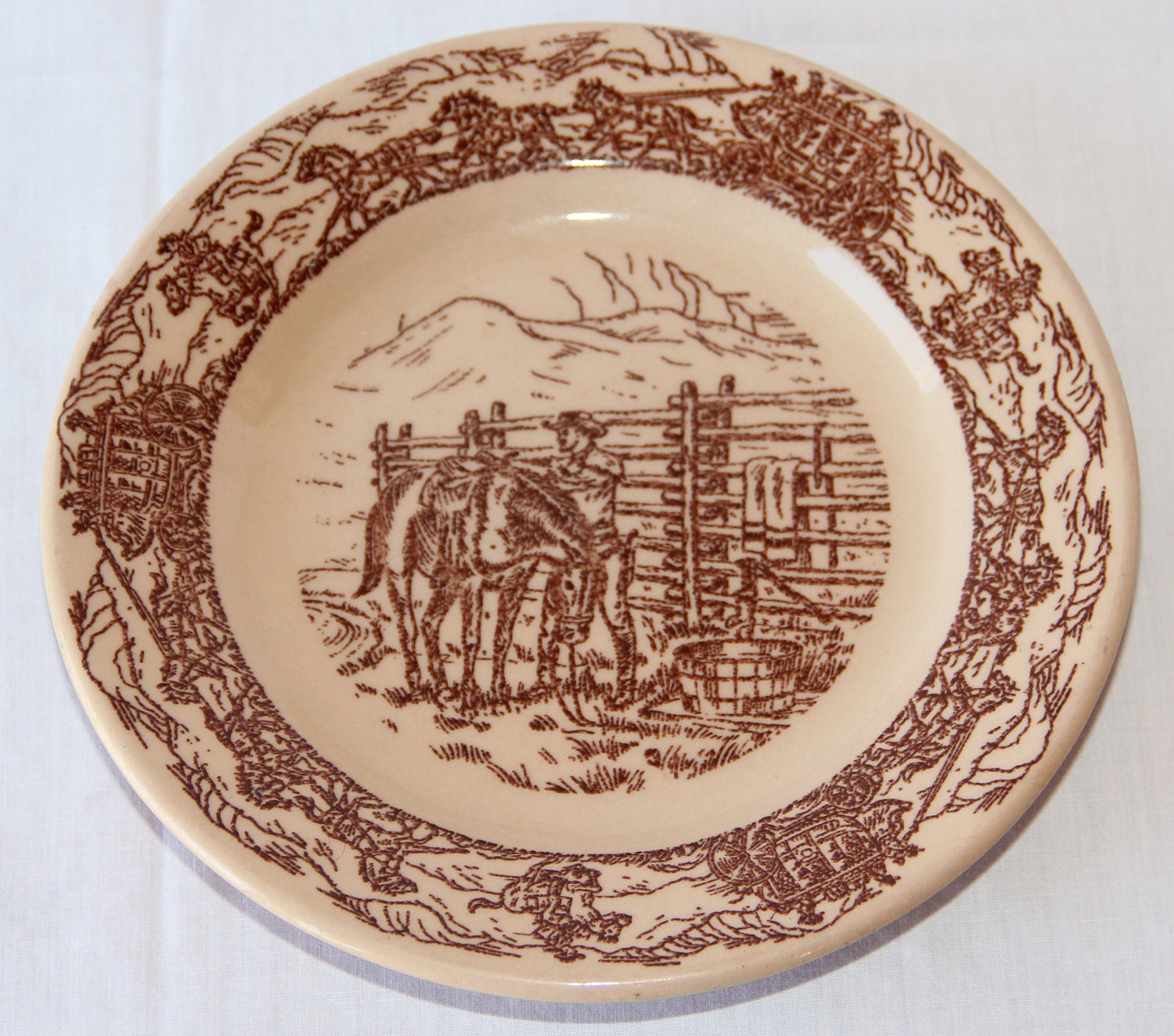 Vintage Western Dinnerware / Restaurant Ware / Western