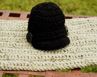 Crochet military hat | Etsy