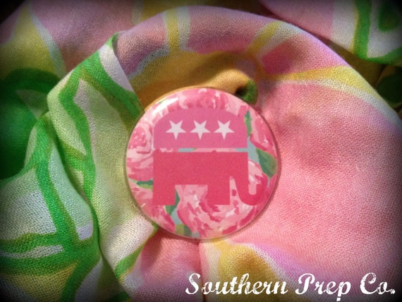 Items similar to Lilly Inspired Republican Pin Version 2 on Etsy