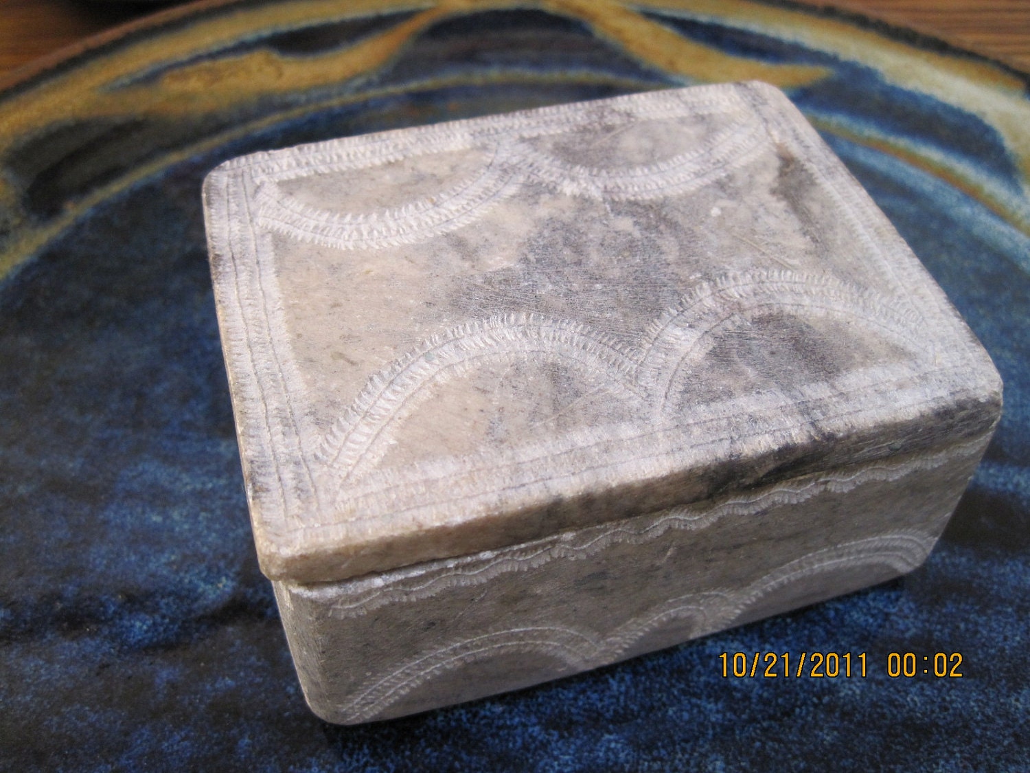 Artist Crafted Soapstone Trinket Box – Mint – Haute Juice