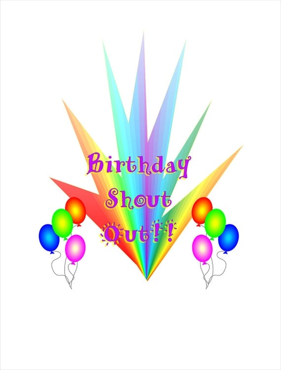 3D Popup Birthday card Shout Out with balloons by CardNotions