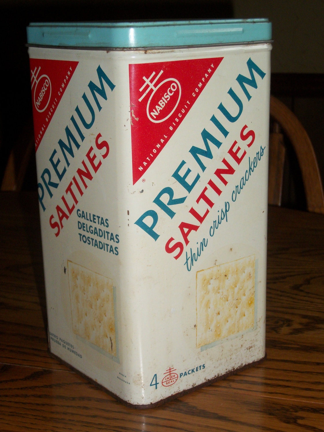 Metal Vintage Nabisco Premium Saltines Container