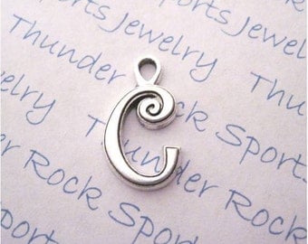 Initial c charm | Etsy