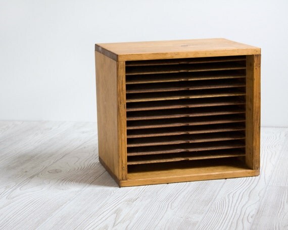 Classic Wood Paper Organizer by DailyGeneral on Etsy
