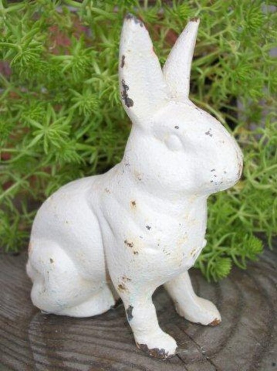 Cast Iron Bunny Rabbit by RoadsideTrunkShow on Etsy